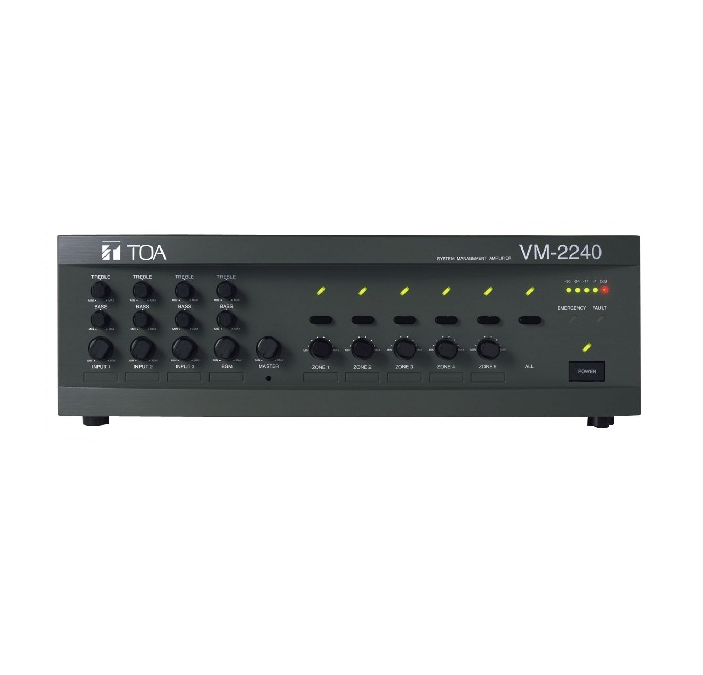 Mixer Amplifier 240W kèm bộ chọn 5 vùng loa TOA VM-2240 - Camera quan ...
